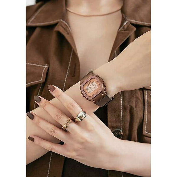 CASIO G-SHOCK MID-SIZE MODEL METAL COVERED DIGITAL BRONZE UNISEX WATCH ...