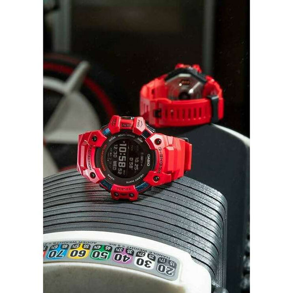 CASIO G-SHOCK G-SQUAD PEDOMETER SOLAR GPS DIGITAL RED MEN WATCH GBD-H1 ...
