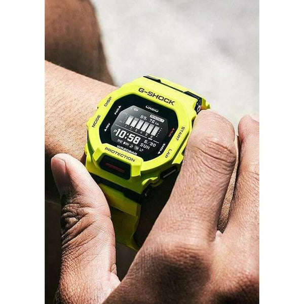 CASIO G-SHOCK DAY-DATE YELLOW RESIN STRAP DIGITAL DIAL MEN WATCH GBD-2 ...