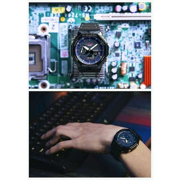CASIO G-SHOCK VIRTUAL RAINBOW : GAMER'S RGB SERIES BLACK MEN WATCH GA ...