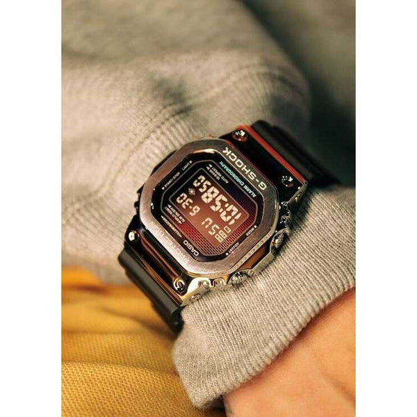 CASIO G-SHOCK METAL COVERED BLACK STRAP DIGITAL MULTICOLOR DIAL MEN WA ...