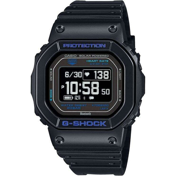 CASIO G-SHOCK G-SQUAD CARDIOMETER BLUETOOTH DIGITAL BLACK & BLUE MEN W ...