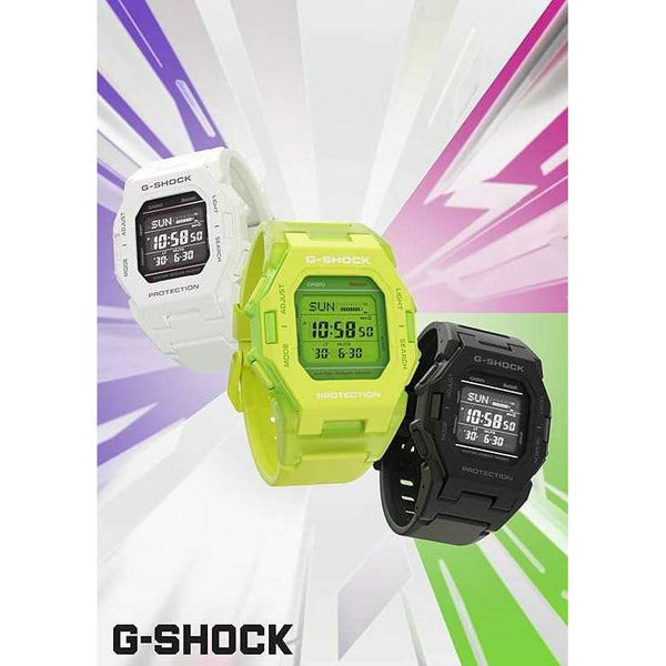 CASIO G-SHOCK BLUETOOTH PODOMETER DIGITAL DIAL NEON GREEN MEN WATCH GD ...