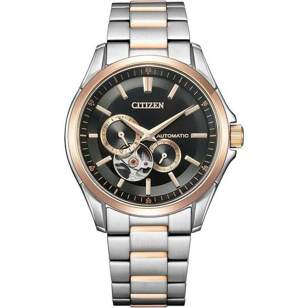 CITIZEN COLLECTION OPEN HEART MECHANICAL AUTOMATIC SILVER & BLACK MEN ...