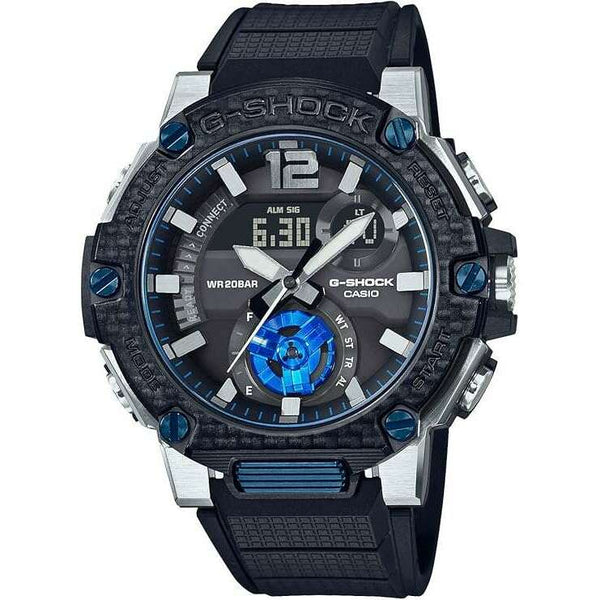 CASIO G-SHOCK G-STEEL SOLAR SMARTPHONE-LINKED CARBON BEZEL BLACK MEN W ...