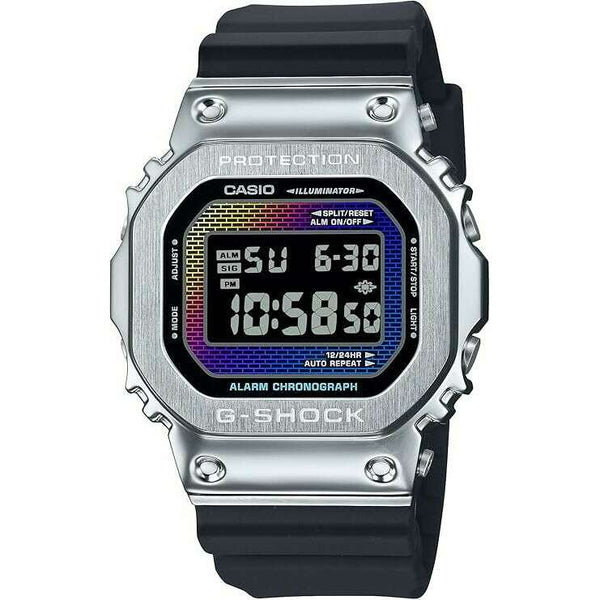 CASIO G-SHOCK METAL COVERED BLACK STRAP DIGITAL MULTICOLOR DIAL MEN WA ...