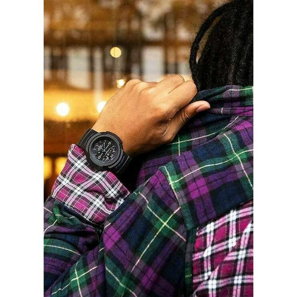 CASIO G-SHOCK VIRTUAL BLUE SERIES RADIO SOLAR BLACK MEN WATCH AWG-M520 ...