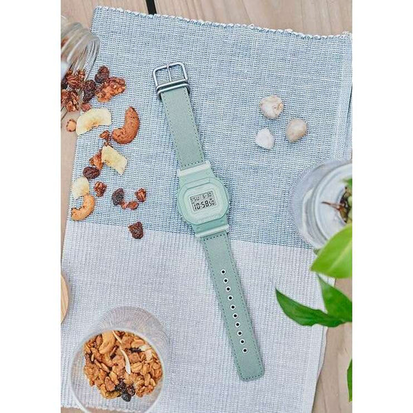 CASIO G-SHOCK MIDSIZE WEB-EXCLUSIVE MODEL FABRIC STRAP BLUE GREY LADIE ...