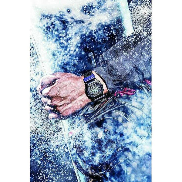 CASIO G-SHOCK THROWBACK 1990S DIGITAL FABRIC STRAP BLACK & PURPLE MEN ...