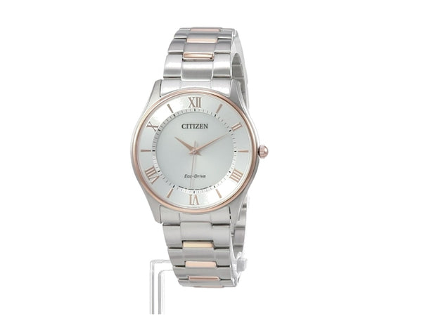 CITIZEN COLLECTION ECO DRIVE SIMPLE ADJUST SILVER & GOLD THIN MODEL ME ...