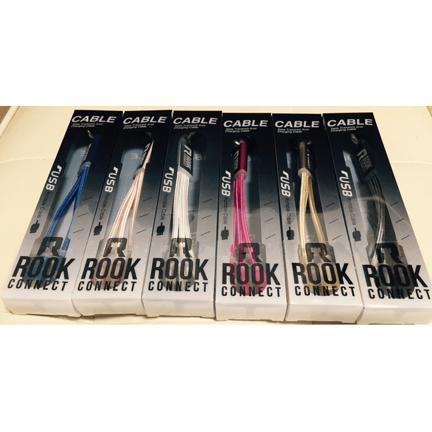 "ROOK CONNECT" 2 in 1 Lightning and Micro USB Charging Cable with Keyc ...